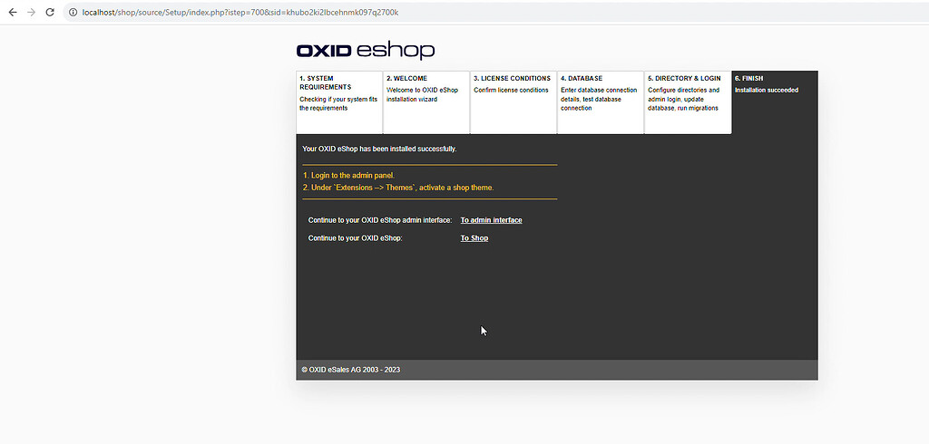 Oxid eshop ce install success but show blank page - OXID Forum
